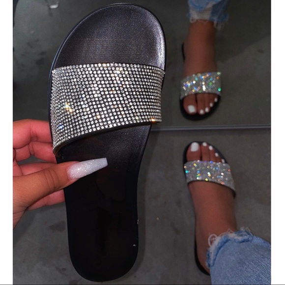 Shoes | Sparkle Slides Black | Poshmark